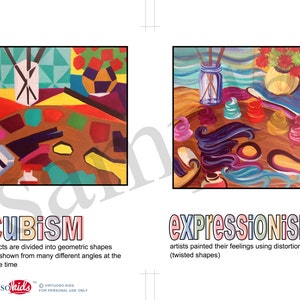 MODERN ART MOVEMENTS Printable Educational Party Art Banner Artwork You ...