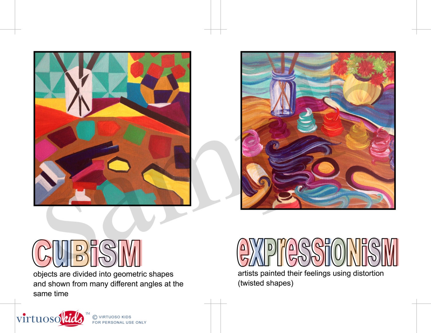 MODERN ART MOVEMENTS Printable Educational Party Art Banner Artwork You ...