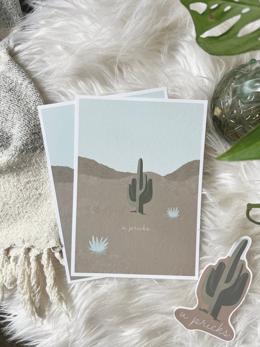 Saguaro Cactus Middle Finger, 5x7 or 8x10 Art Print - Etsy