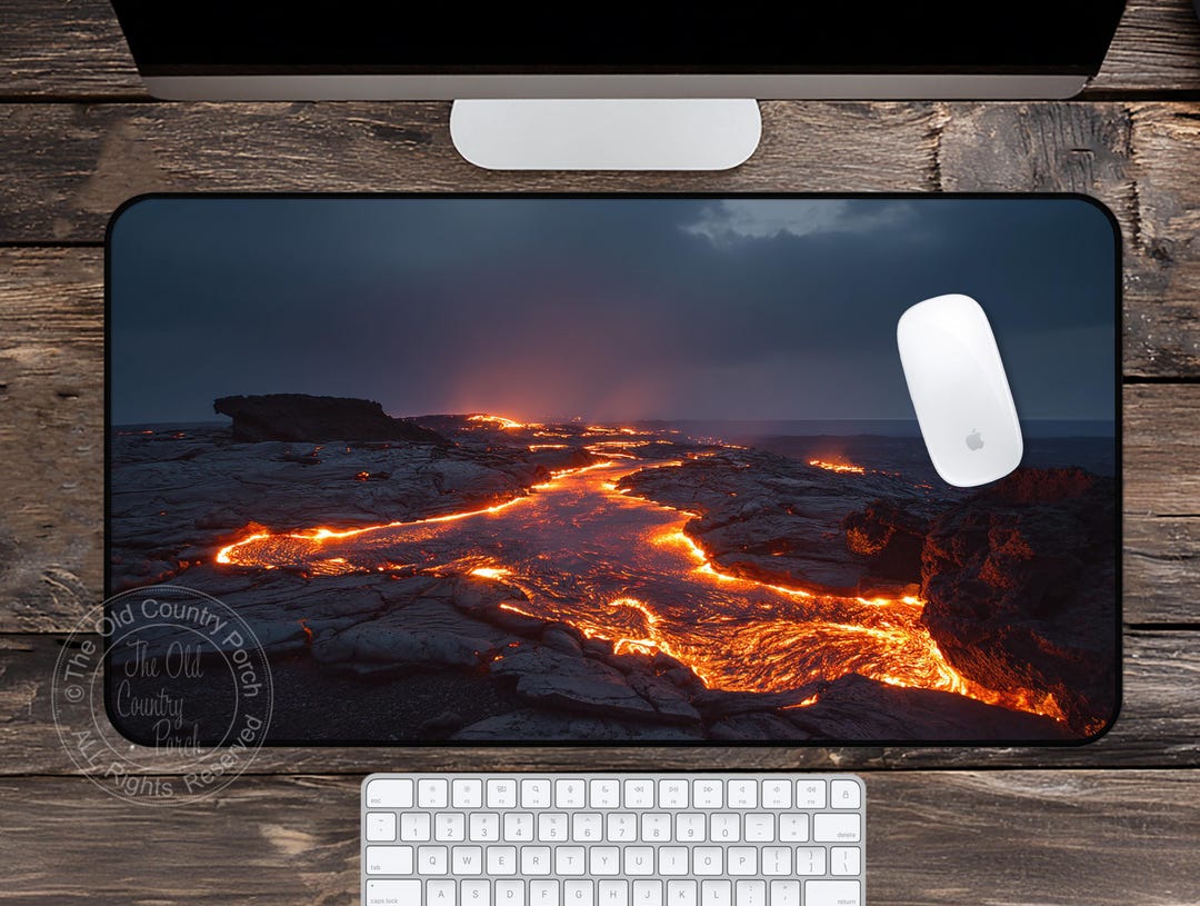 Volcanic Lava Flow Desk Mat - Etsy