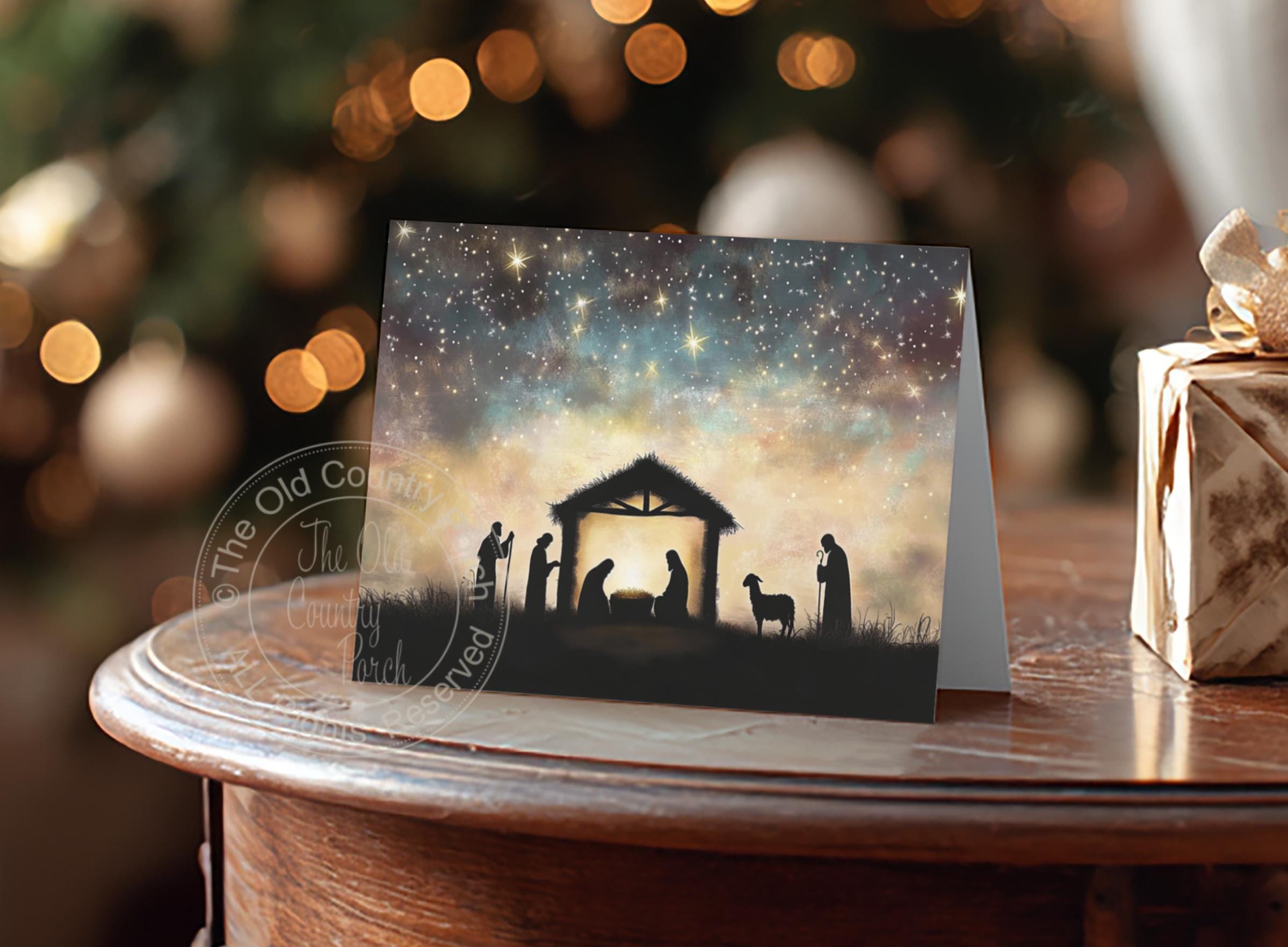 Nativity Scene Christmas Cards Religious Holiday Greeting Card Set - Etsy
