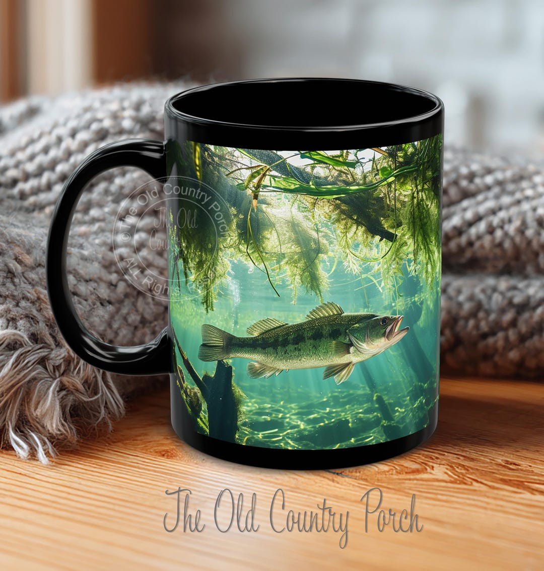 Largemouth Bass Coffee Mug, Fishing Angler Gift - Etsy