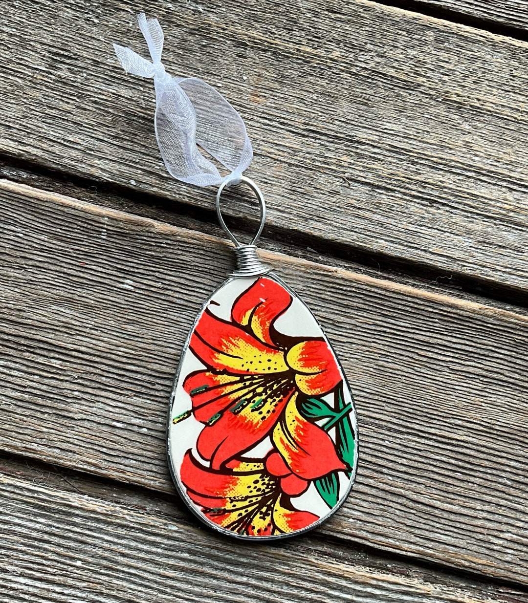 Prairie Lilly Christmas Tree Ornament Made From a Prairie Lily Broken ...
