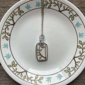 Corelle Broken Dishes Necklace Made From a Broken Corelle Tree Bird ...