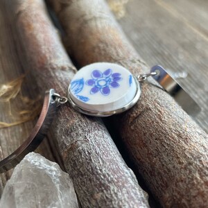 Lotte Norwegian Broken China Bracelet. Stainless Steel Bangle Style ...