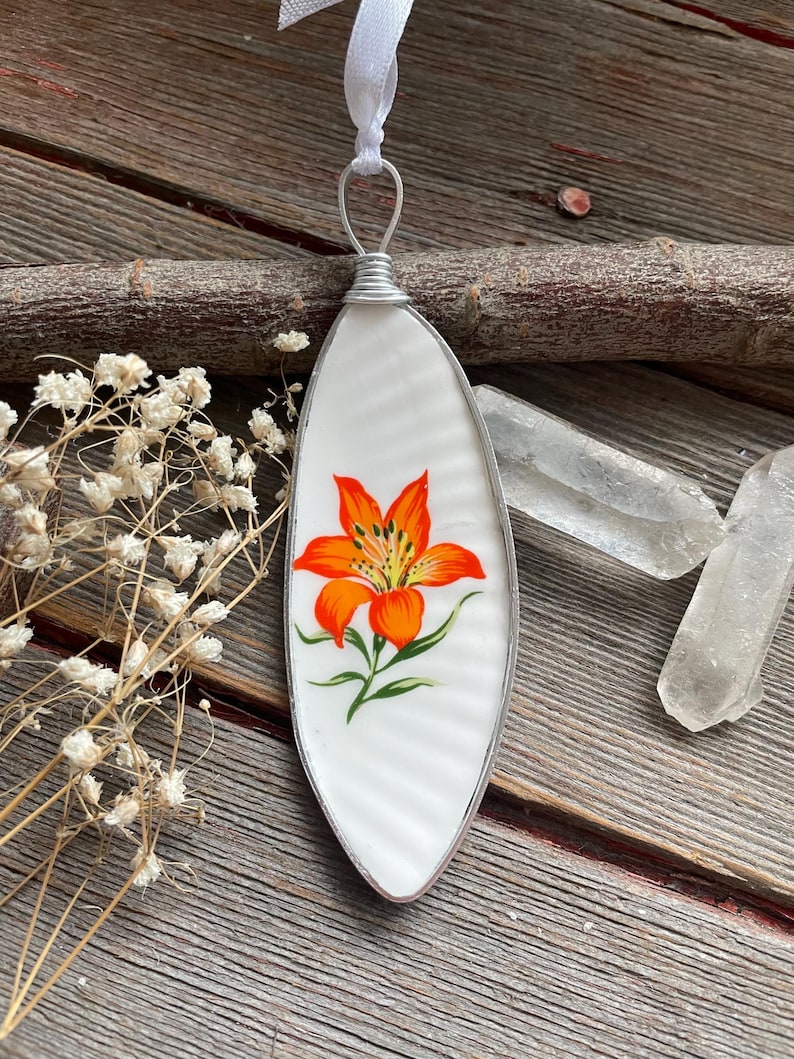 Prairie Lilly Christmas Tree Ornament Made From a Prairie Lily Broken ...