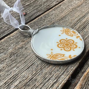 Corelle Christmas Tree Ornament Made From a Golden Butterfly Broken ...