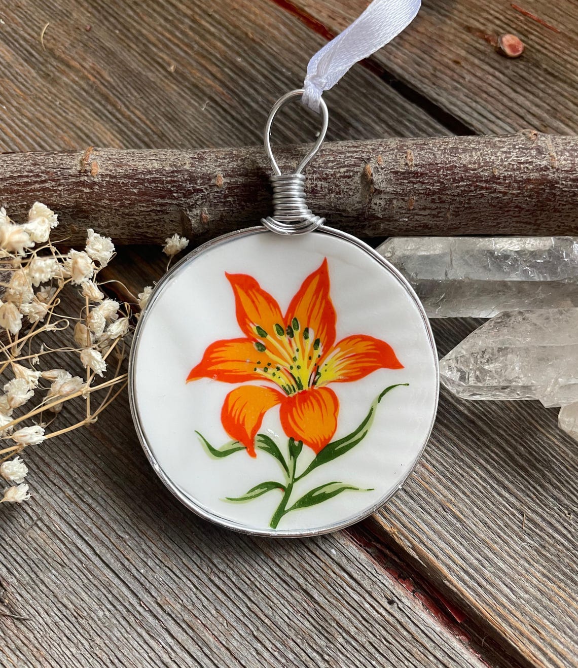 Prairie Lilly Christmas Tree Ornament Made From a Prairie Lily Broken ...