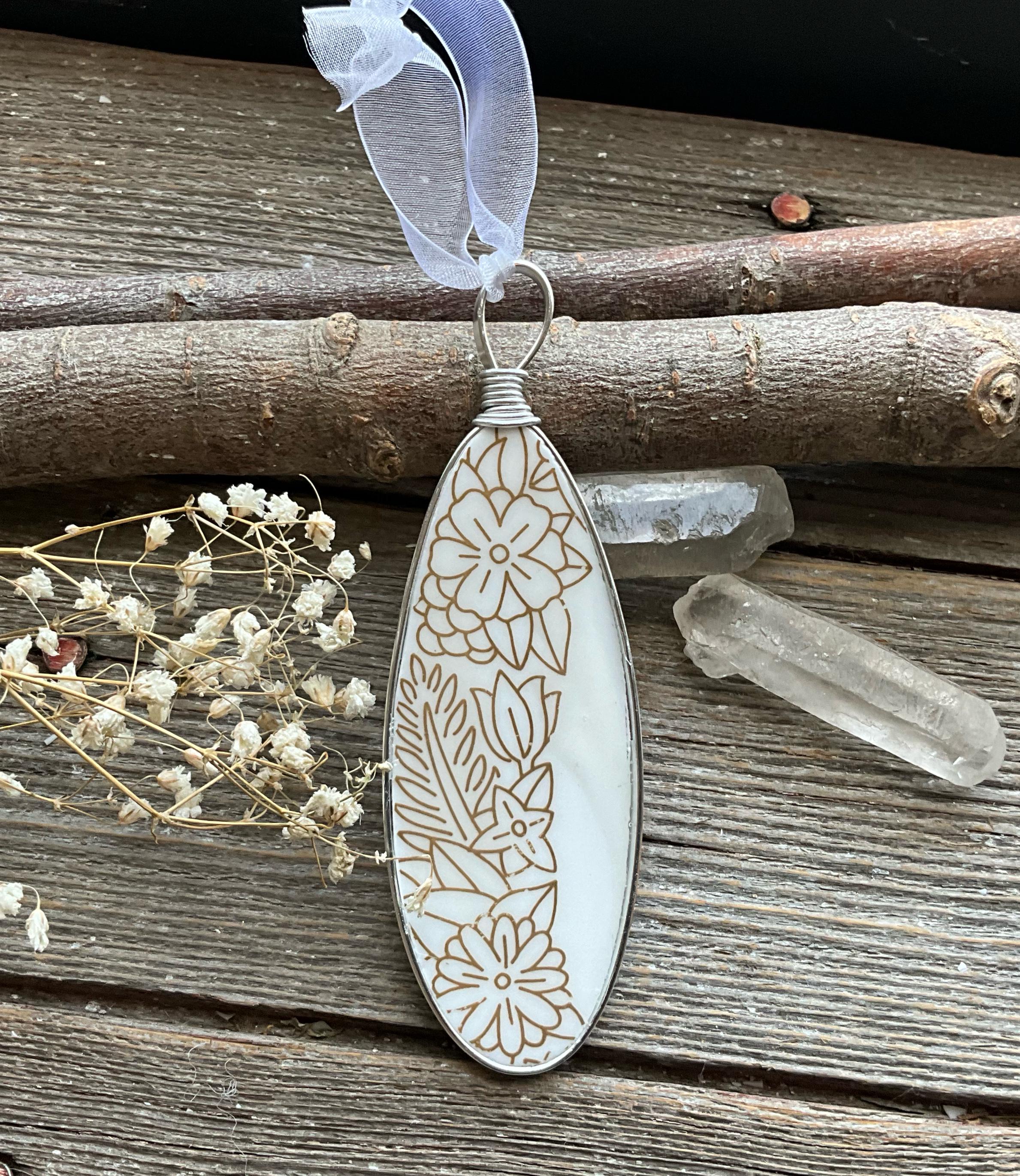 Corelle Christmas Tree Ornament Made From a Woodland Brown Broken Plate ...