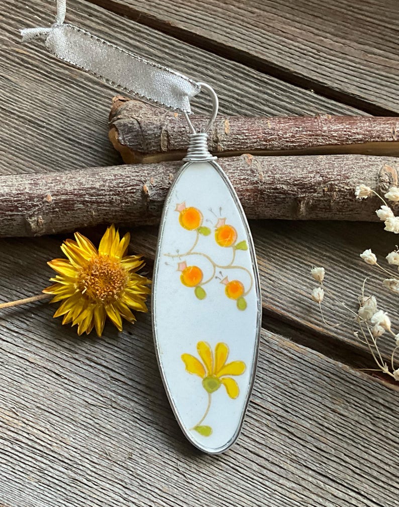 Corelle Christmas Tree Ornament Made From a Wild Flower Corelle Broken ...