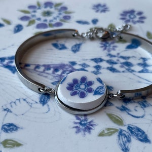 Lotte Norwegian Broken China Bracelet. Stainless Steel Bangle Style ...