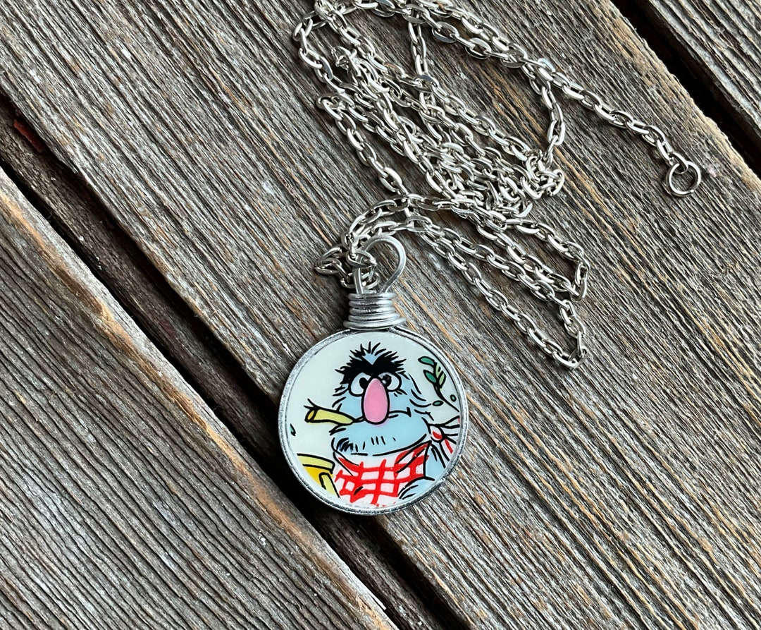 Herry Monster Sesame Street Necklace, Made From a Broken 1976 Muppets ...