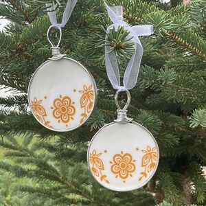 Corelle Christmas Tree Ornament Made From a Golden Butterfly Broken ...