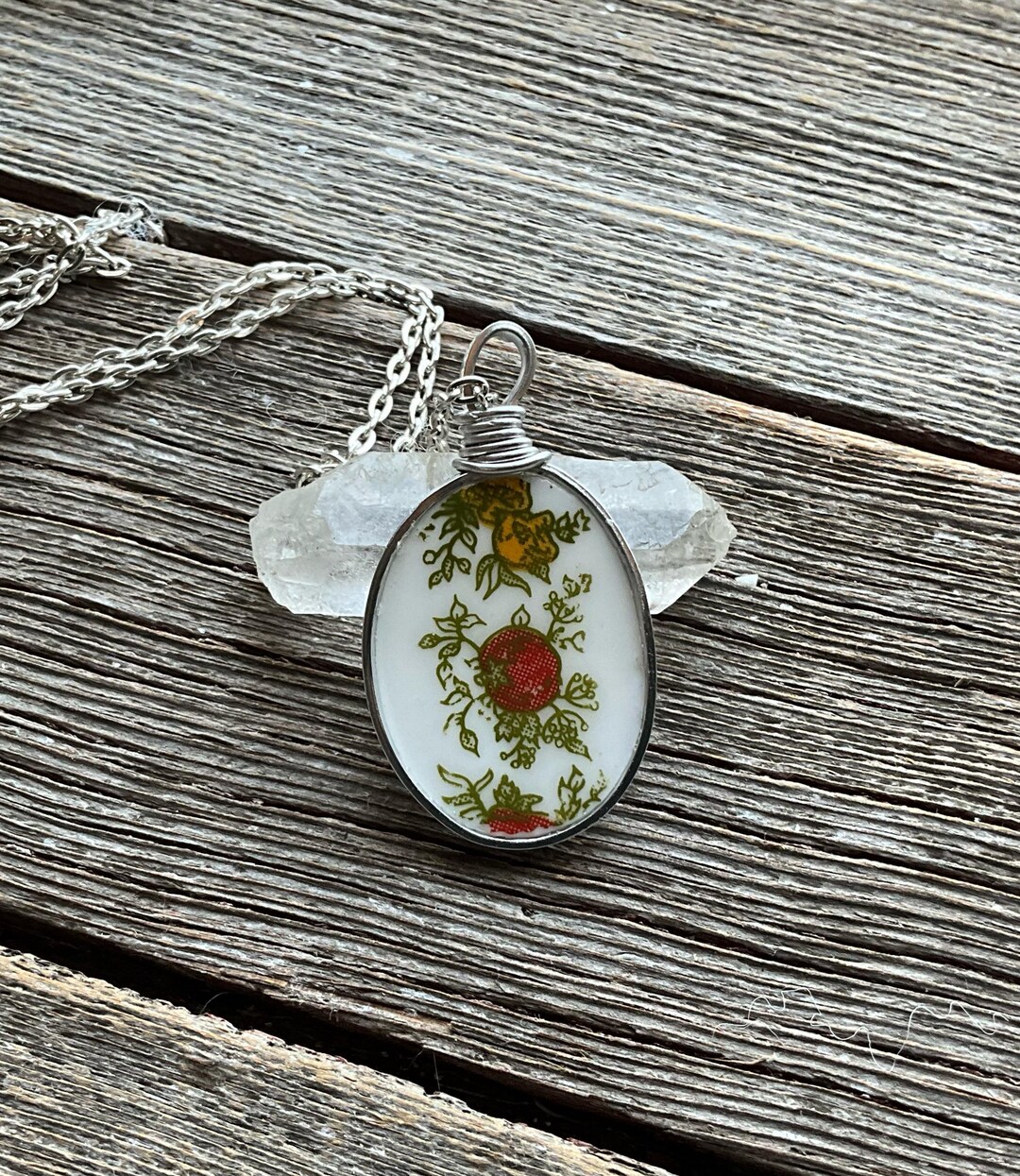 Spice of Life Corelle Broken Dishes Necklace - Made From Broken Corelle ...