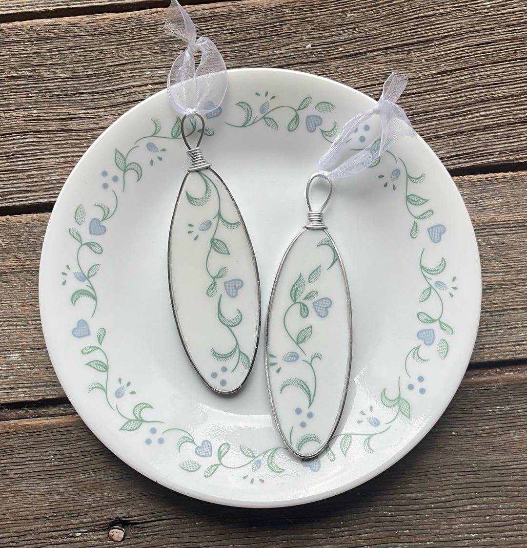 Corelle Christmas Tree Ornament Made From a Corelle Country Cottage ...