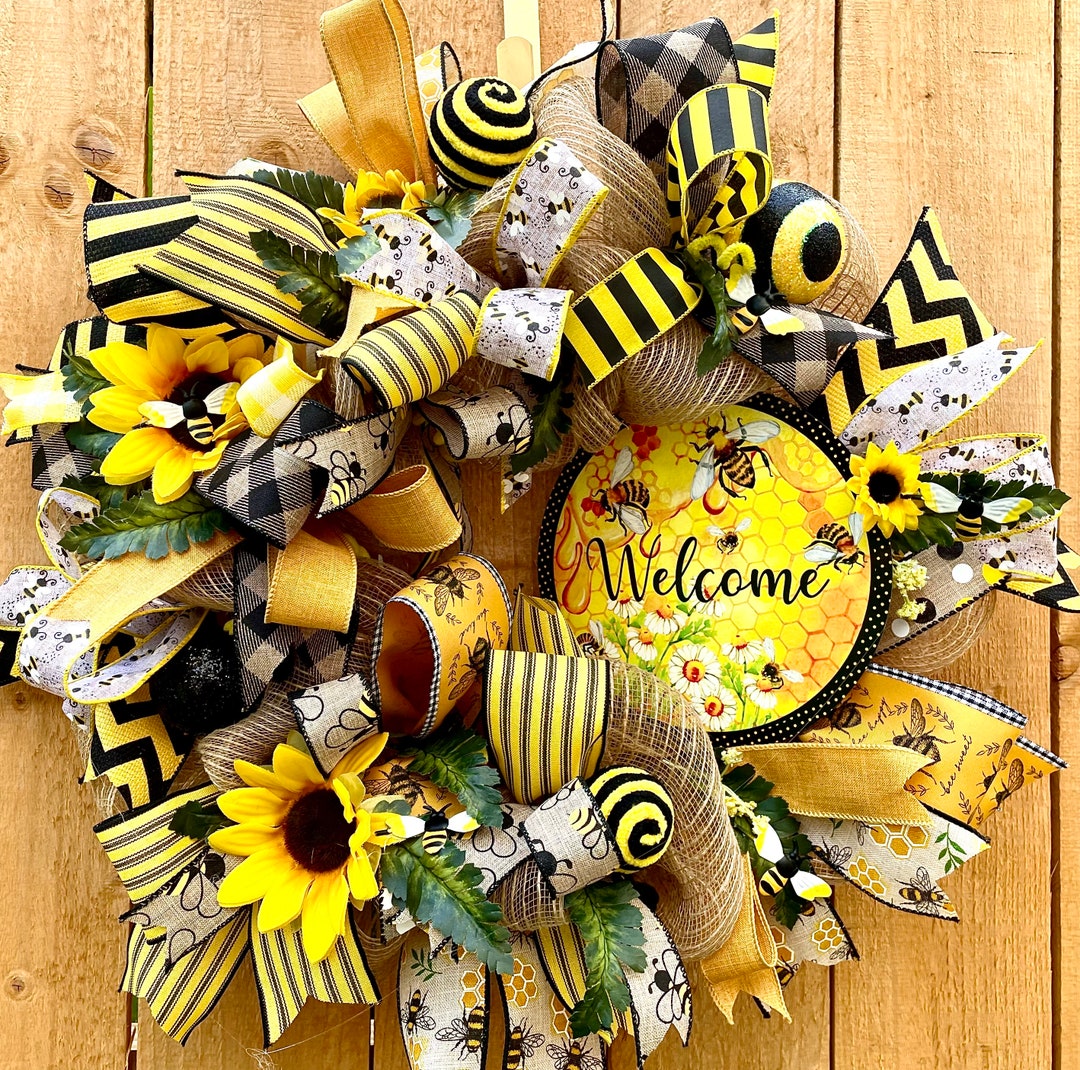 Welcome, Bee Wreath. Bee Blessed - Etsy
