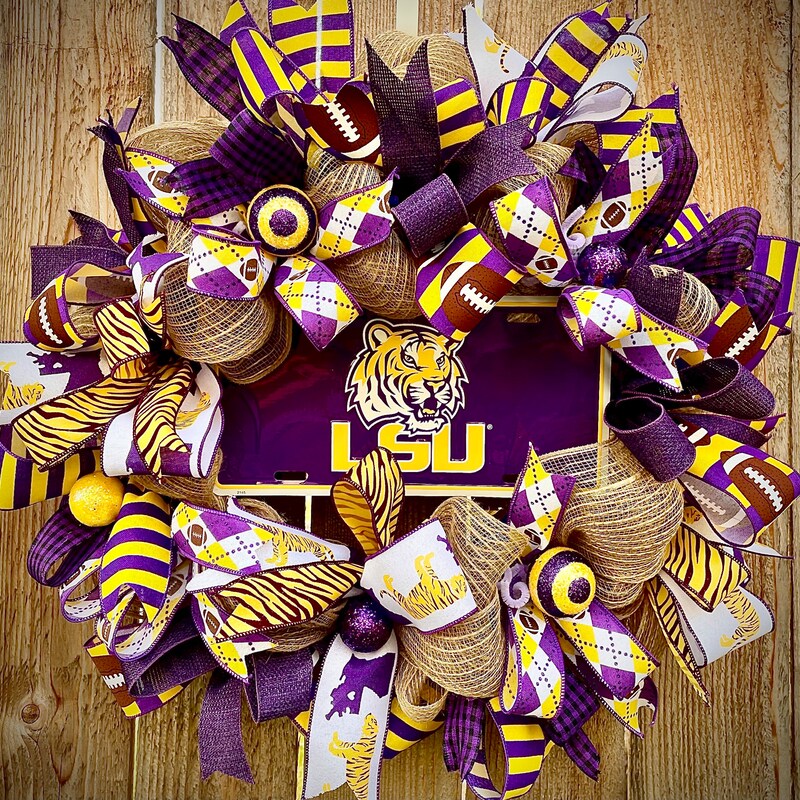 Lsu Wreath - Etsy