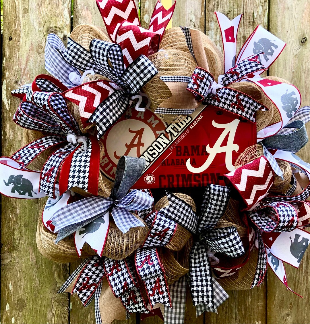 Alabama Wreath, Football Wreath. Crimson Tide. Roll Tide - Etsy