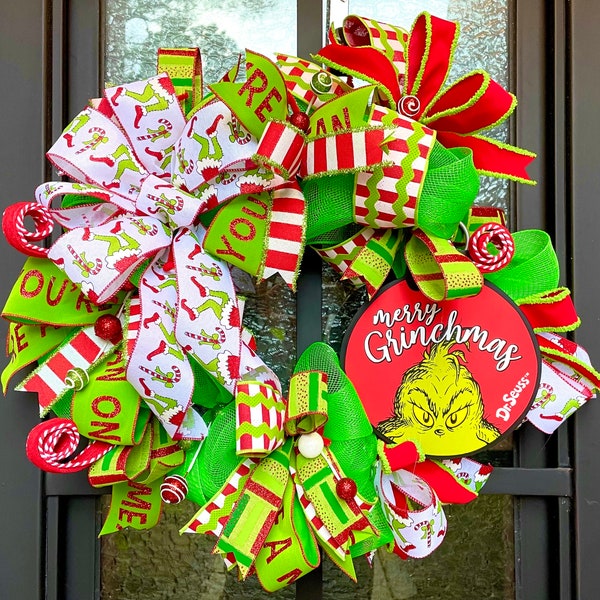 Grinch Wreath - Etsy