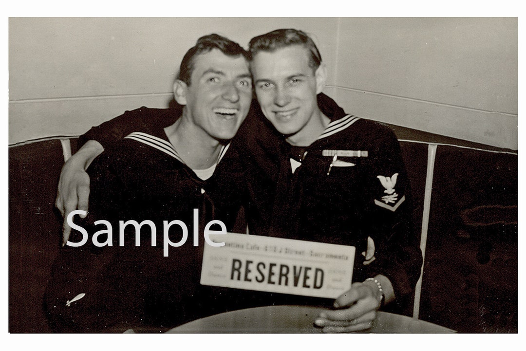 1940's Photo Reprint Affectionate Sailors Hug & Smile 34 - Etsy
