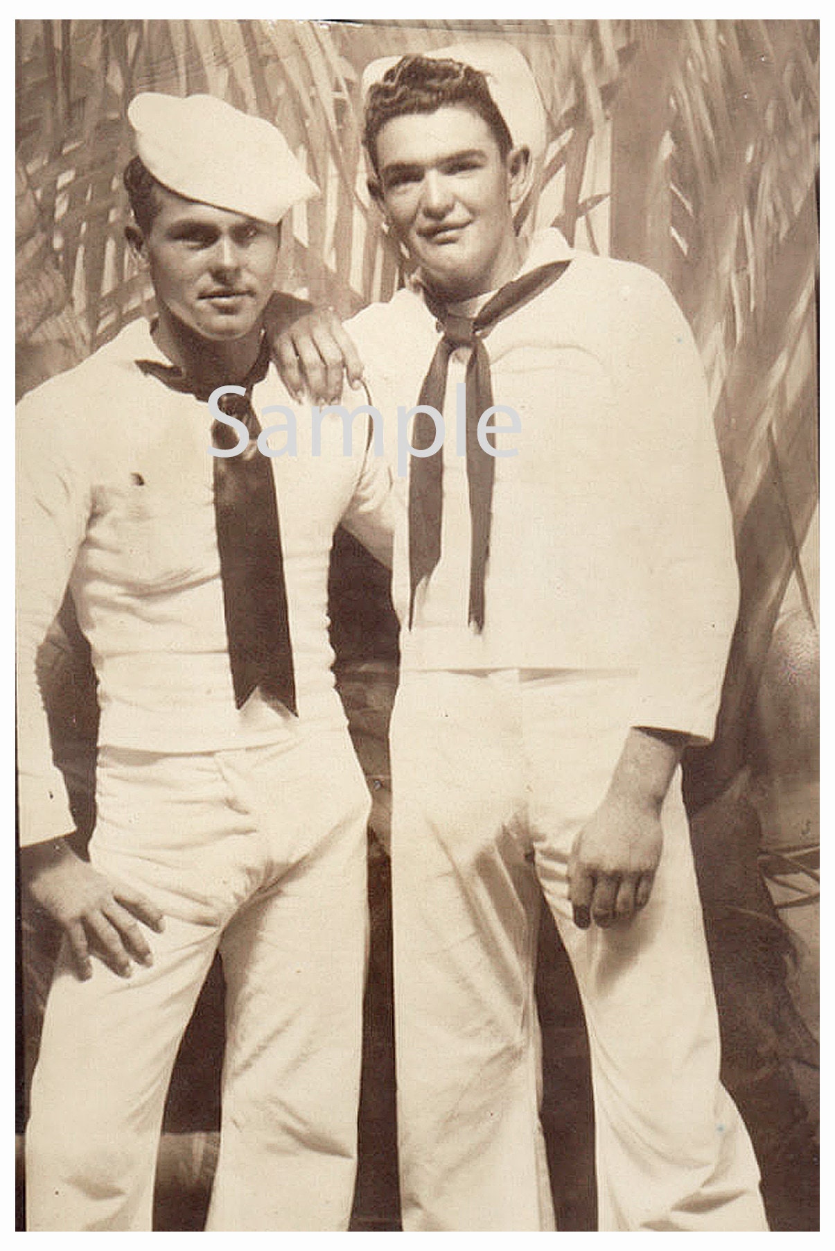 Vintage 1940s Photo Reprint Handsome Sailors In Sexy Etsy