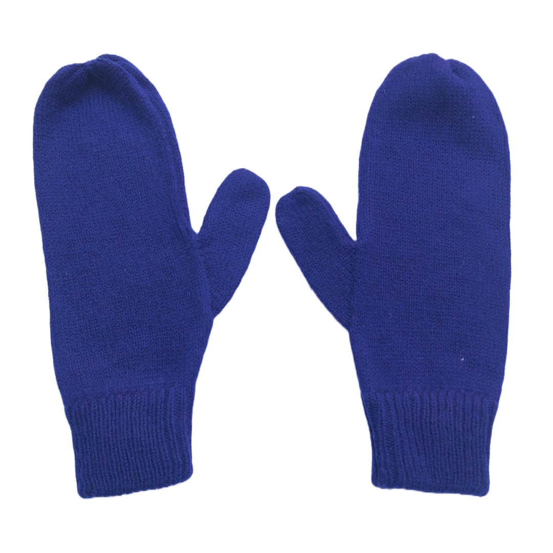 Navy Blue Mittens on a String for Women - Etsy