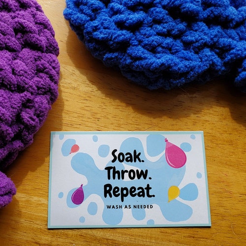 Printable Crochet Tag PDF for Water Balloons. Handmade Tags - Etsy