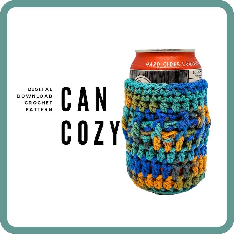 Crochet Can Cozy Pattern, PDF Digital Download Can Koozie - Etsy