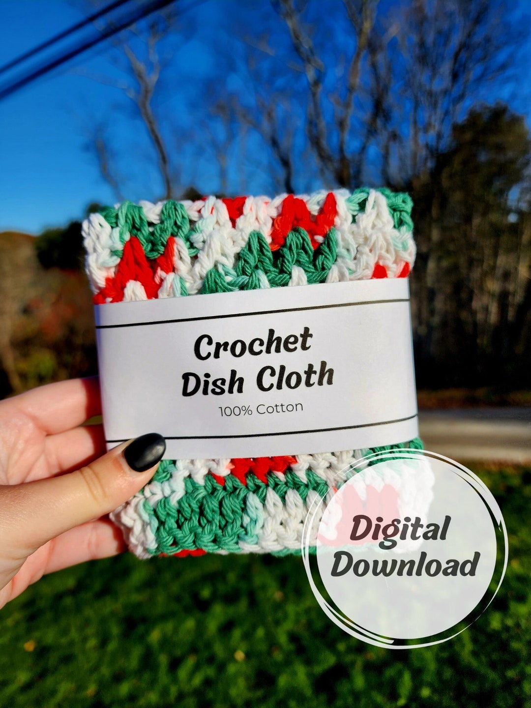 Crochet Printable Packaging Labels for Dish Cloths / Wash Cloths - Etsy