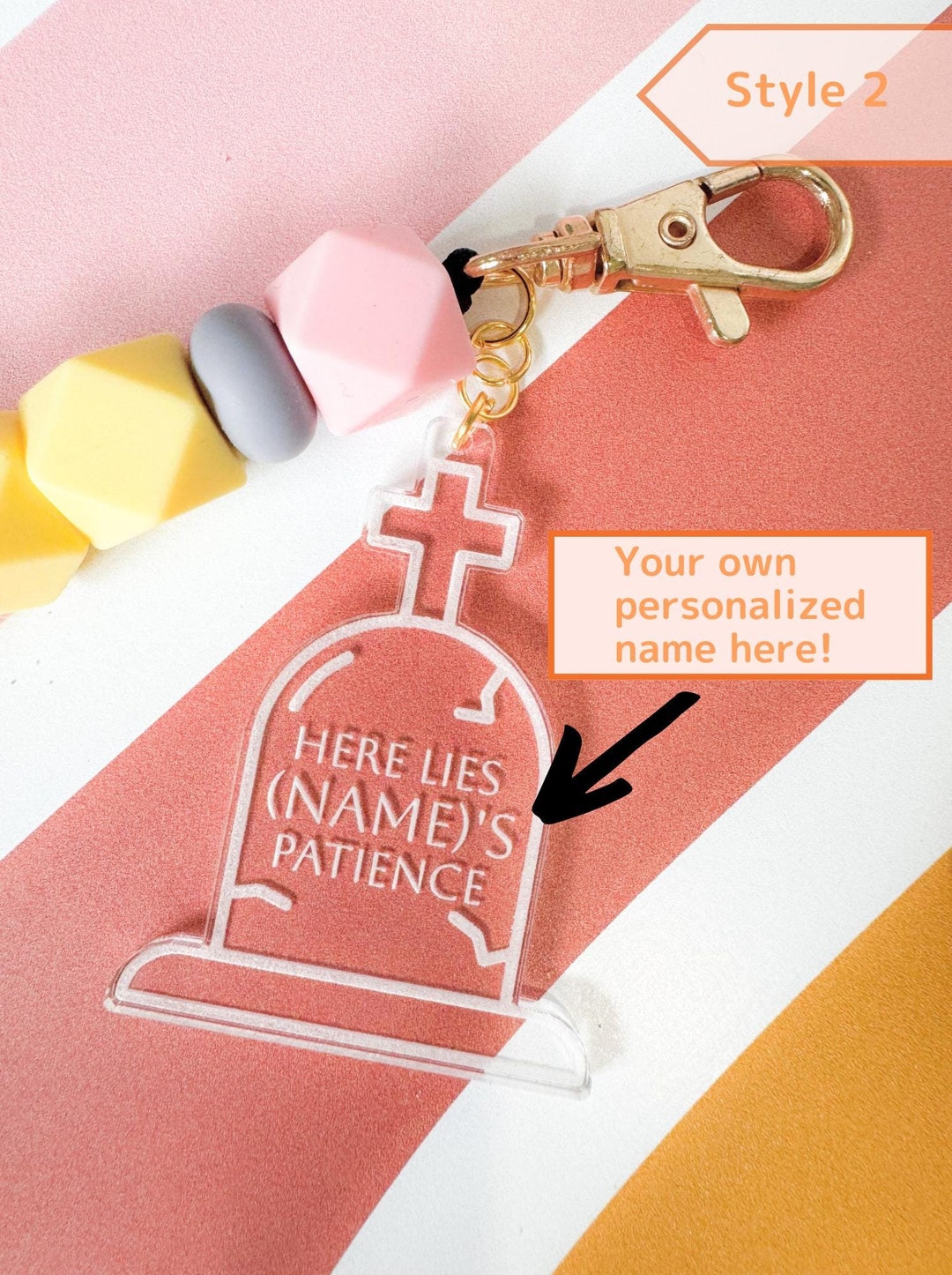 Halloween Gift Teacher Gift Keychain Tombstone RIP - Etsy