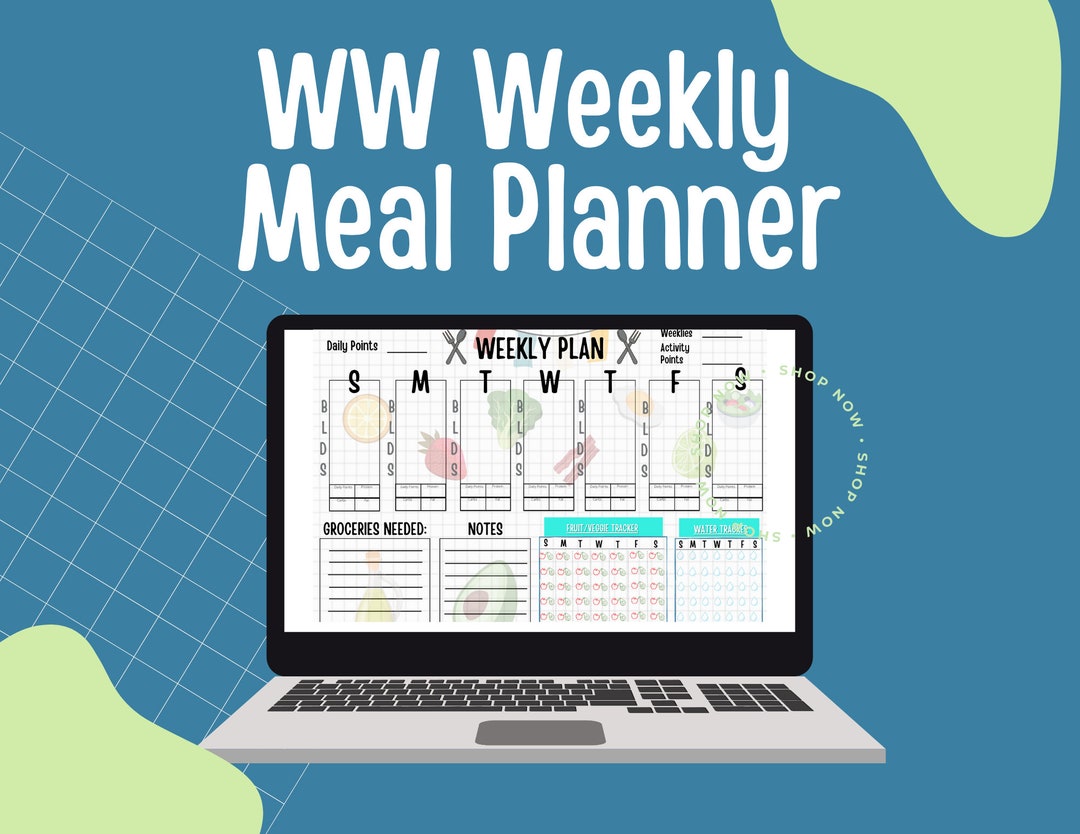 WW Weekly Meal Planner - Etsy