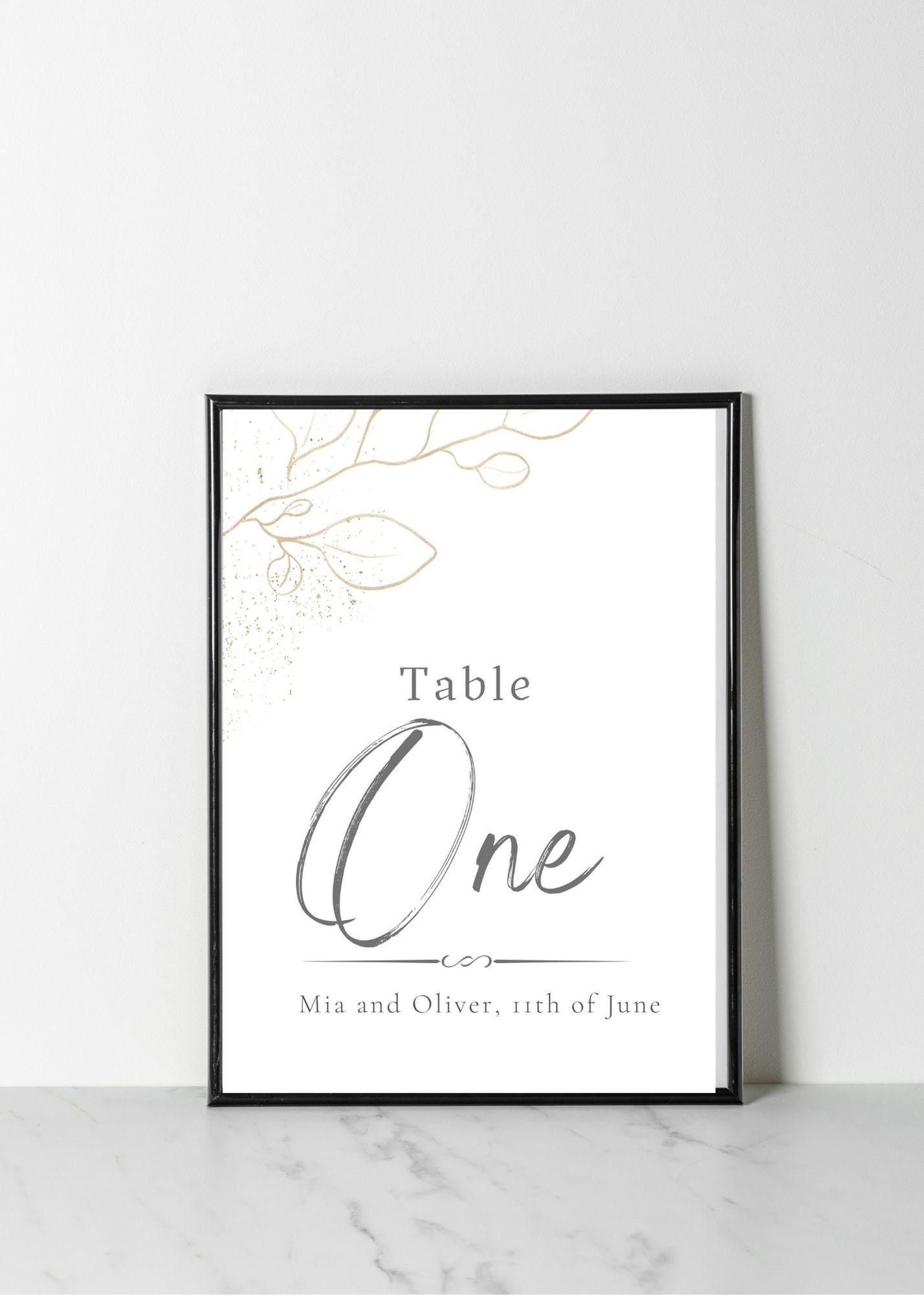 Wedding Table Numbers (gold and White) - DIGITAL AND EDITABLE - Etsy