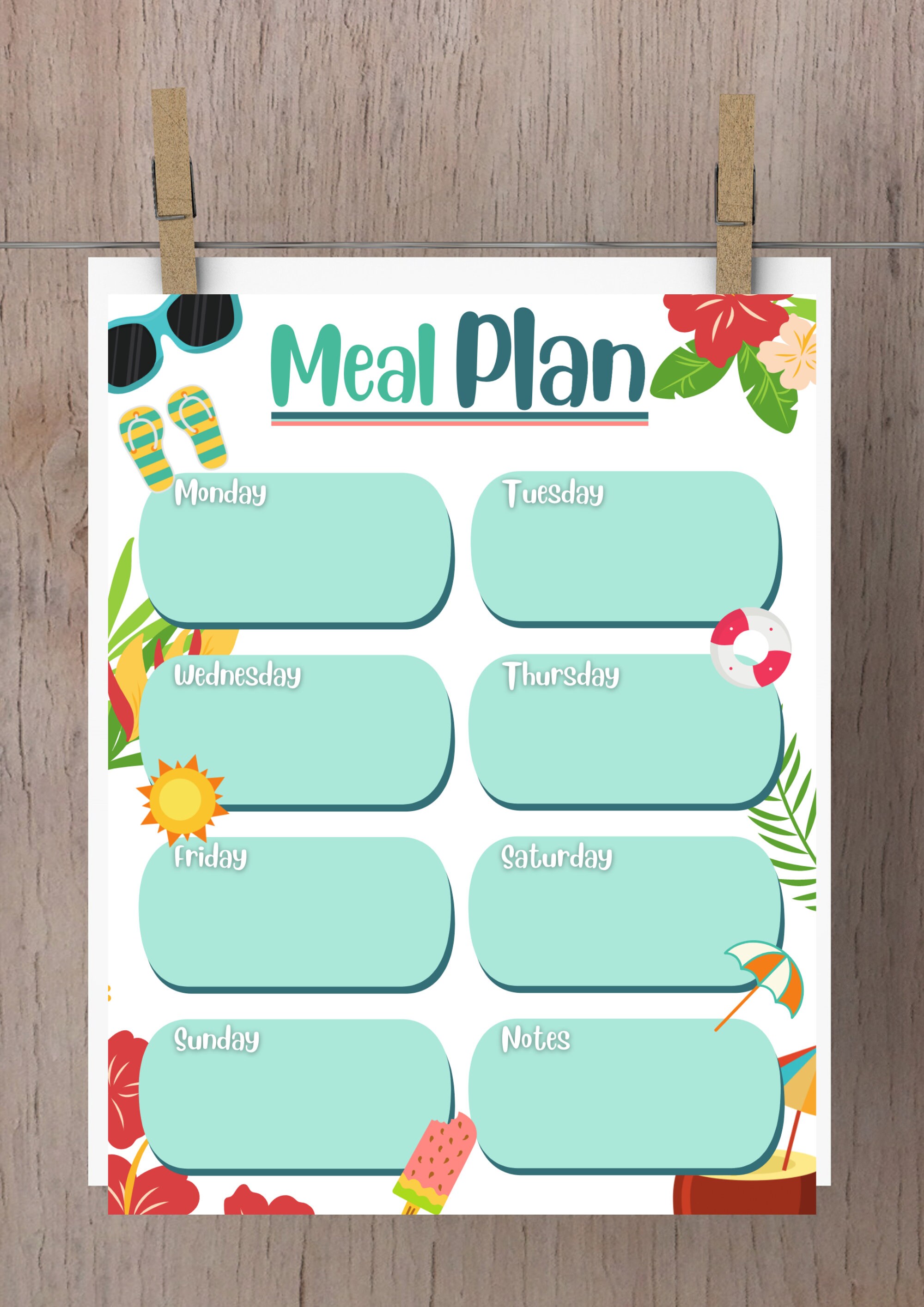 Summer Weekly Meal Plan - Etsy