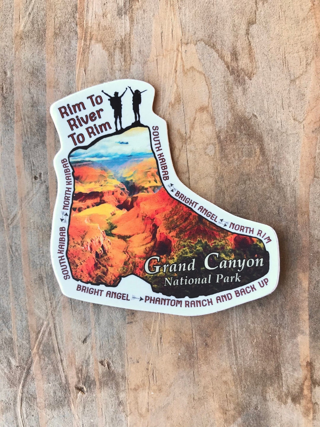 Arizona Sticker, Grand Canyon Rim to Rim Sticker, Water Bottle Sticker ...