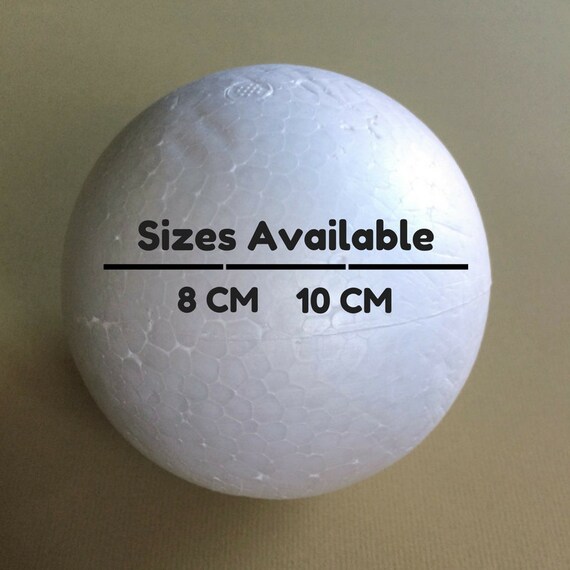 8cm or 10cm Styrofoam Polystyrene Ball for Crafting. | Etsy