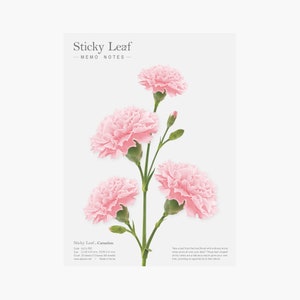 Appree Korea - Sticky Notes - Pink Carnation (large Pack) - Etsy