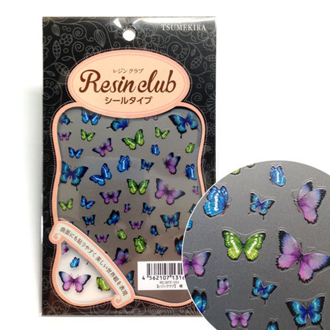 Resin Club Stickers Butterflies Made in Japan - Etsy