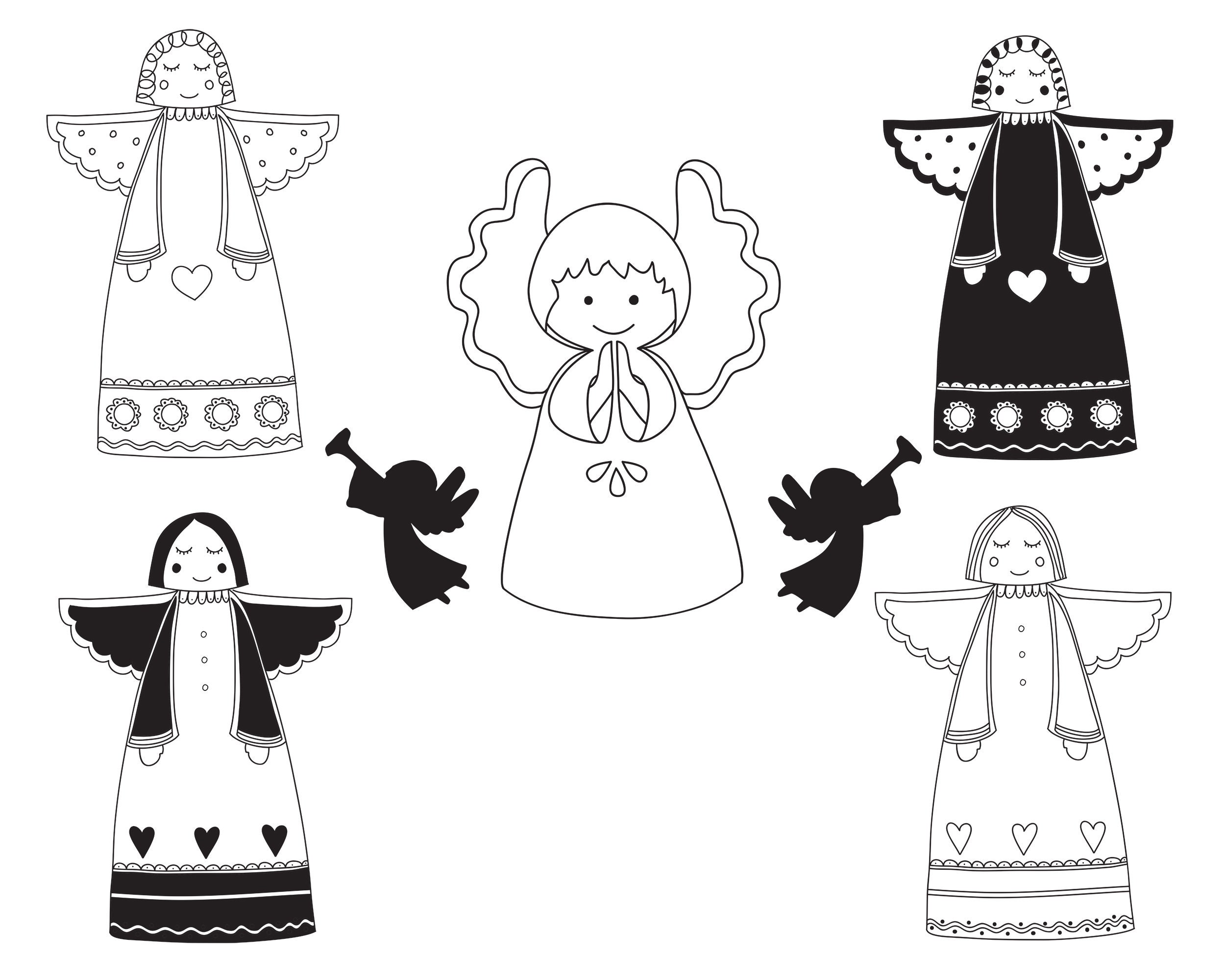 Engel SVG Bundle Weihnachtsengel svg Engel png nordische - Etsy.de