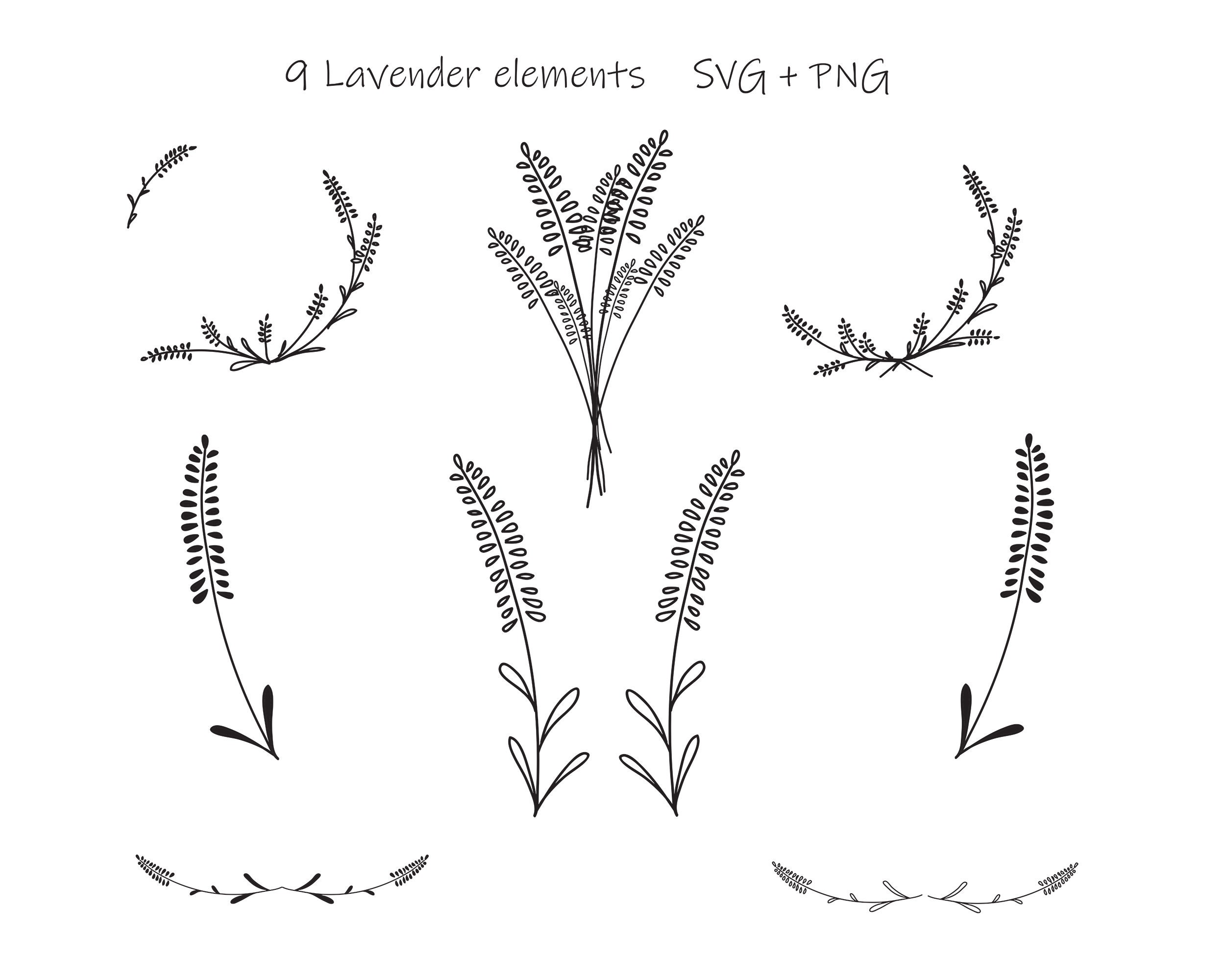 Lavender Svg Png Lavender Wreath Floral Svg Lavender Vector - Etsy
