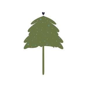 Minimalist Hand Drawn Boho Christmas Trees Clipart Collection - Set of ...