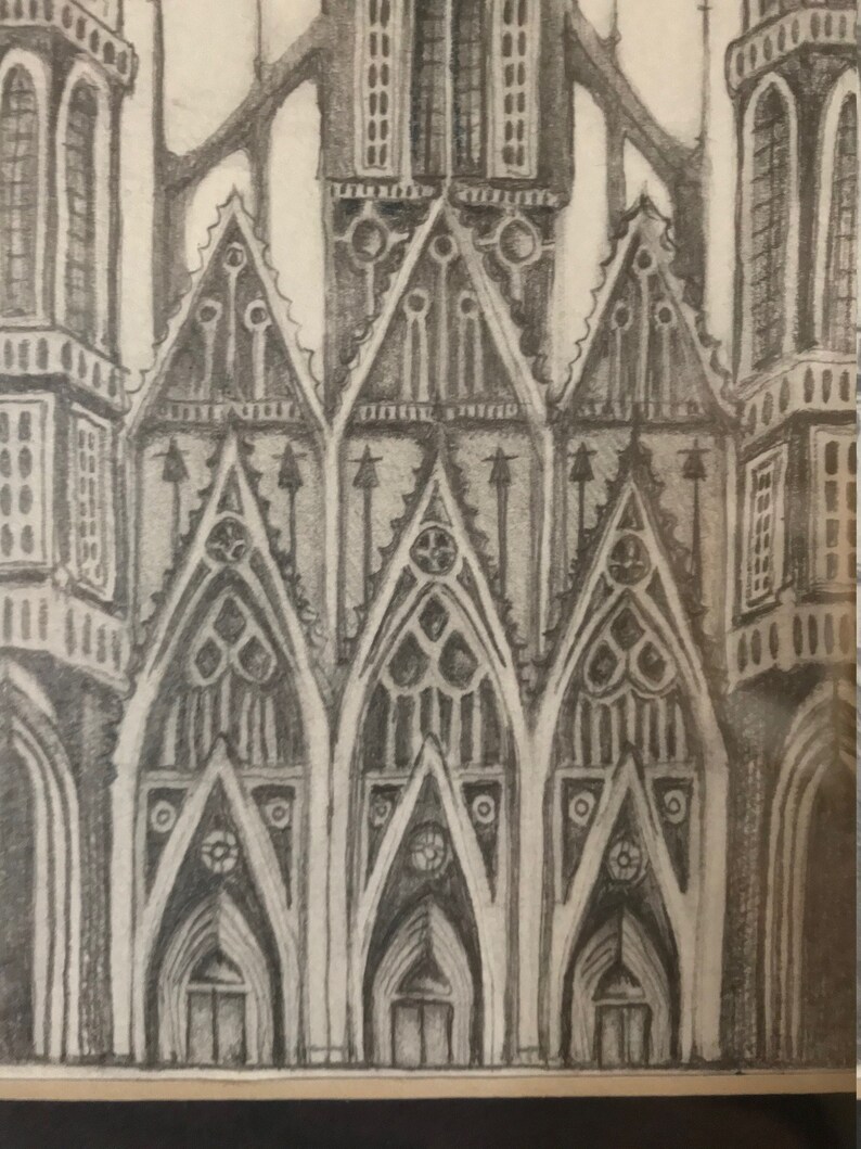 Castle Drawing ~ Original Pencil Drawing ~ Castle Art ~ Detailed ...