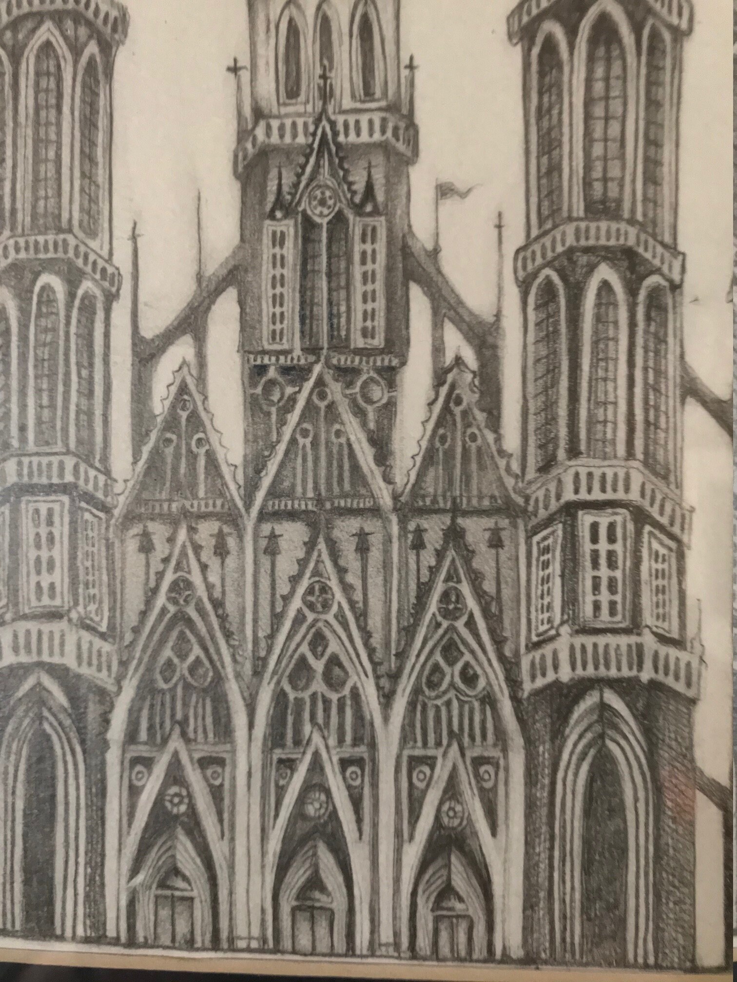 Castle Drawing ~ Original Pencil Drawing ~ Castle Art ~ Detailed ...