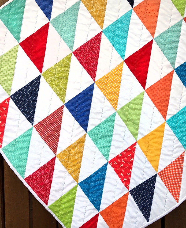 Baby Quilt, Primary Colors, Wall Quilt, Tummy Time Quilt, Christmas ...