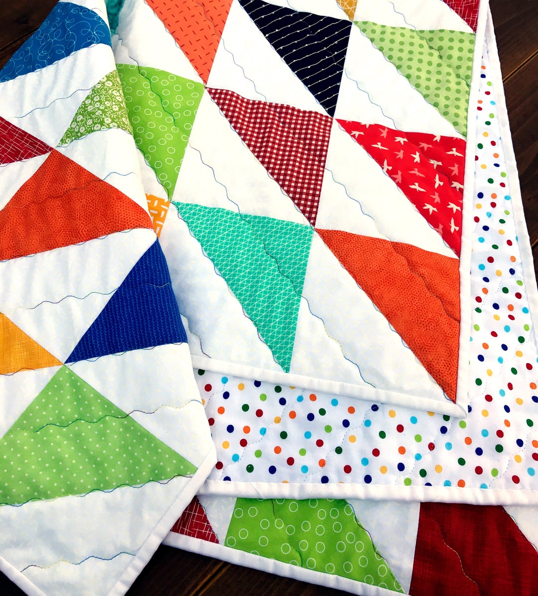 Baby Quilt, Primary Colors, Wall Quilt, Tummy Time Quilt, Christmas ...