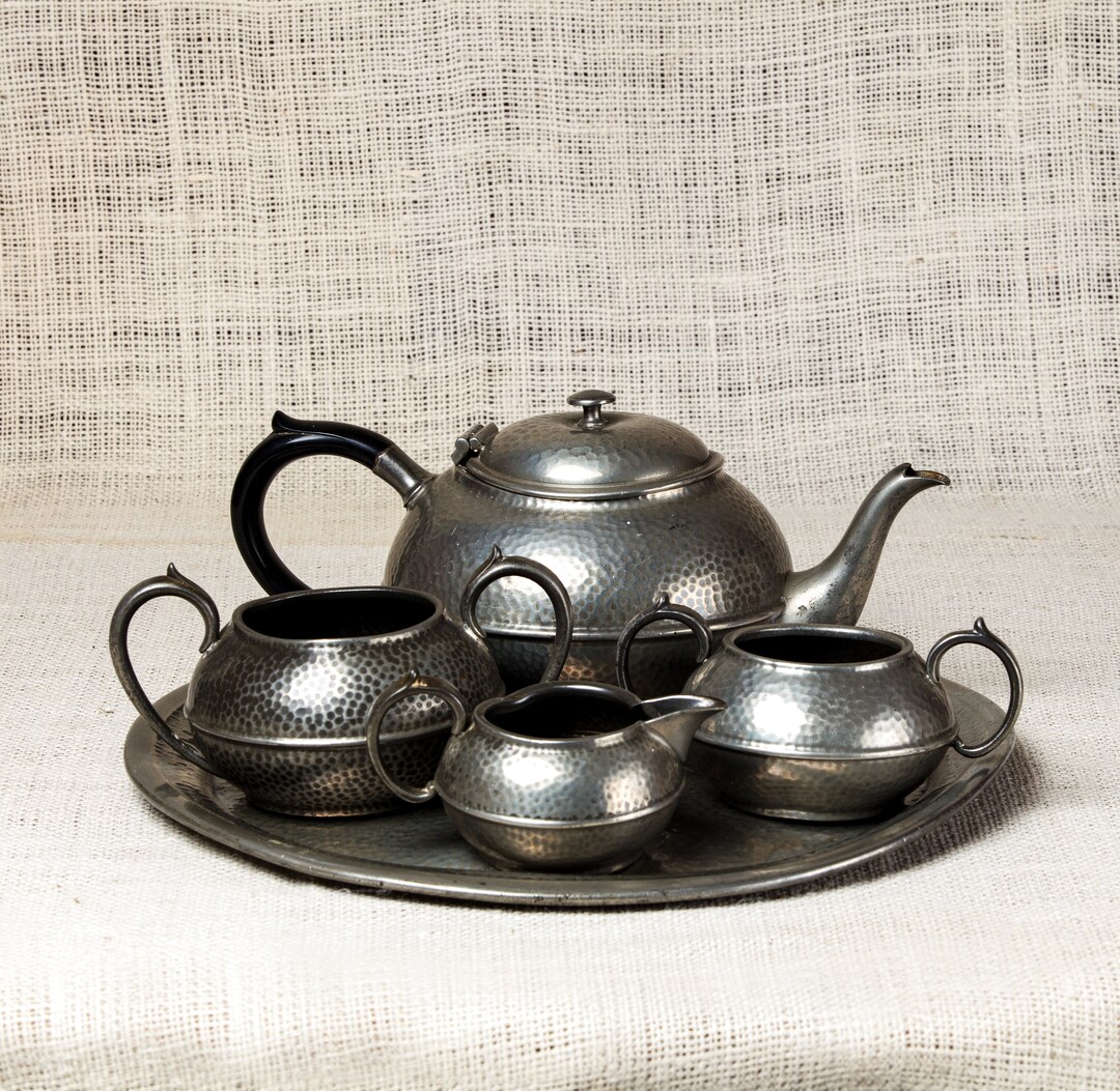 Tea Pot Pewter, Pewter Tea Set, Pewter Coffee Set Vintage, Pewter Tea ...