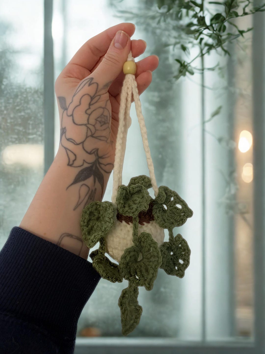 Crochet Hanging Heart Leaf Pothos Plant - Etsy