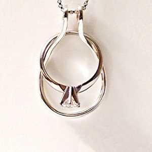 Silver Ring Holder Necklace: Wedding, Engagement Band Keeper. Doctor ...