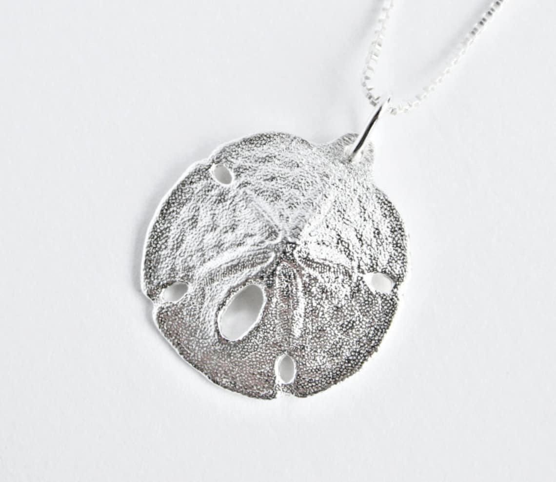 Sand Dollar Necklace Sand Dollar Jewelry Ocean Necklace Ocean - Etsy