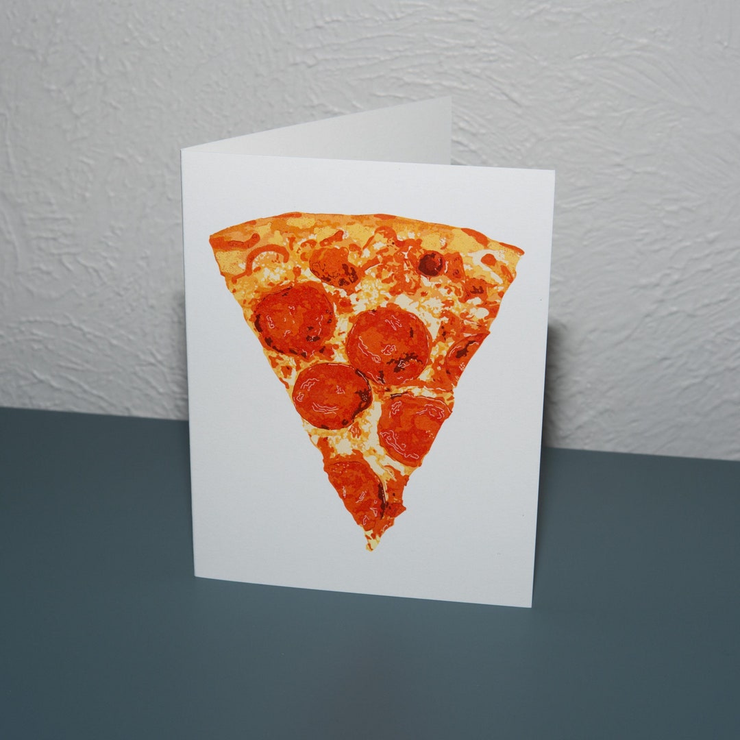 100% Recycled Blank Pizza Greeting Card - Etsy