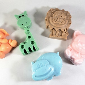 12 Safari Animal Soap Favors: Handmade Baby Shower Favors - Etsy